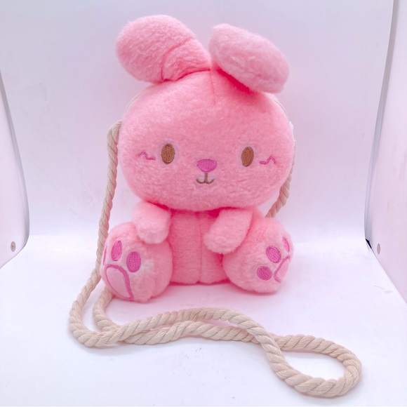 Accessories | Kawaii Pink Plush Bunny Crossbody Bag Rabbit Purse Easter ...